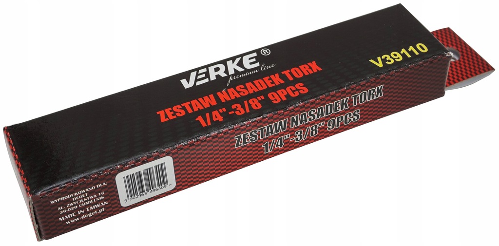 ZESTAW NASADEK TORX 1/4"-3/8" 9 EL VERKE PREMIUM LINE - Narzędzia i ...